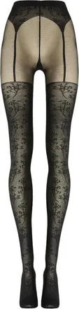 Wolford Bas de contention Passion Flower - Femme - Sous-v&ecirc;tements - Noir - Taille: 36 FR