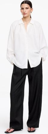 Arket Elegante Hose Aus Leinen -Schwarz