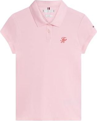 Tommy Hilfiger Polo slim brod&eacute; en coton m&eacute;lang&eacute;