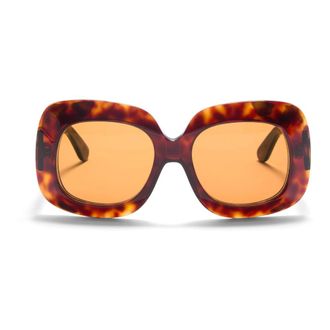 Valentino 70er-inspirierte &uuml;bergro&szlig;e eckige Sonnenbrille - - Accessories - Damen - Braun - ONE SIZE