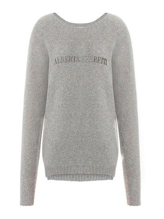 Alberta Ferretti Pull Col Rond - Gris