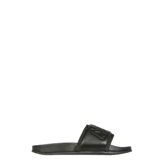 AMBUSH Ambush - Padded Leather Logo Slider - Femme - Chaussures - Noir - Taille: 36 EU
