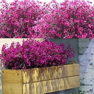 WILLBOND 12 Lots Arbustes Artificiels Buissons Fleurs artificielles Résistantes Aux UV dExtérieur Plantes Fleurs Décoratives pour Arrangement Floral, Centre de