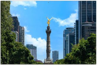 Wallario Outdoor-Poster f&uuml;r Garten oder Balkon Engel der Unabh&auml;ngigkeit, Motivbanner Gr&ouml;&szlig;e: ca. 60 x 90 cm, Outdoor-Bild