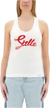 Stella McCartney Print Tank Top - Femme - Tops - Blanc - Taille: 36 FR