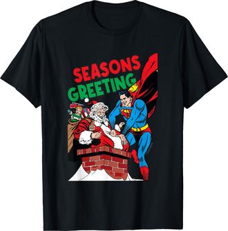 DC Comics Superman Santa Comic T-Shirt