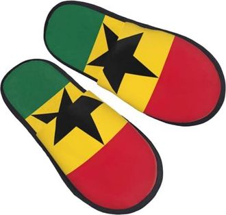 Generic Drapeau Du Ghana Femme Homme Slippers L&eacute;g&egrave;res Chaussures De Maison Peluche Chaussons Pour Maison Hiver Automne L
