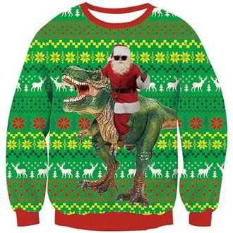 Generic Sweat Noel Homme imprim&eacute;s Moche, Pull de No&euml;l Manches Longues-Sweatshirt Col Rond Grande Taille Christmas Pullover Polaire Sweats Chaud Automne et Hiv