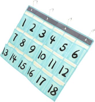 SOLUSTRE Wandhängeorganizer Fächer Oxfordstoff Türhängend Handy Aufbewahrungstasche für Klassenzimmer Karten Taschen Organizer Multifunktional Langlebig und Pr