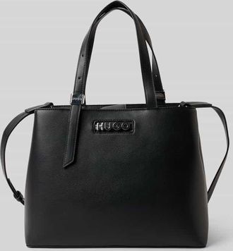 HUGO BOSS Henkeltasche mit metallenem Logo-Schriftzug