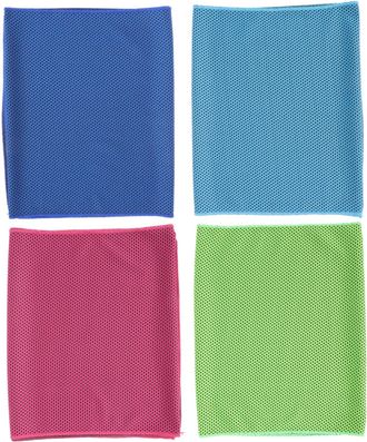 BESPORTBLE 4 Stück Kühles Sporthandtuch Mikrofaser Hautfreundlich Schweißabsorbierend Leichtes Atmungsaktives Kühlhandtuch Für Fitness Yoga Laufen Outdoor Und Re