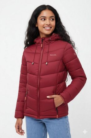 Bench Steppjacke JIYRA leichte, taillierte &Uuml;bergangsjacke mit breiter Steppung und Kapuze