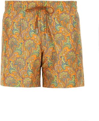 Etro Homme, Maillots de bain, Orange, Taille: M Swim-trunk Roma Pocket