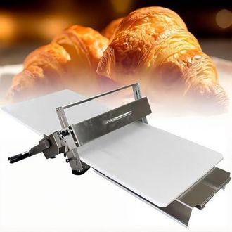 Generic Machine &Agrave; Laminer la P&acirc;te Pliante, Rouleau &Agrave; P&acirc;te Manuel de 12 Pouces avec &Eacute;paisseur R&eacute;glable de 0,5 &Agrave; 25 Mm, Rouleau &Agrave; P&acirc;tisserie en Acier Inoxydable