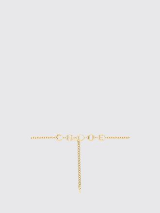 Chlo&eacute; Ceinture cha&icirc;ne en laiton dor&eacute; avec logo litt&eacute;ral