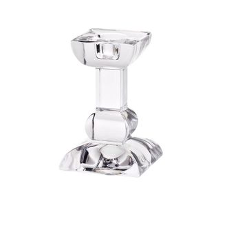 Cristalica Kerzenhalter Kerzenst&auml;nder Klasisch 10,5 cm Transparent Glas Bleikristall Stabkerze