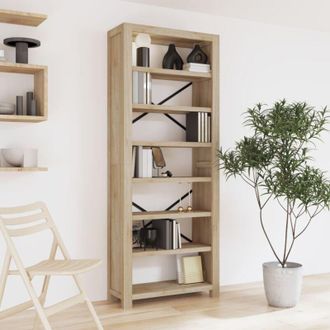vidaXL Biblioth&egrave;que 7 niveaux 80x30x200 cm Bois solide dacacia - Vidaxl