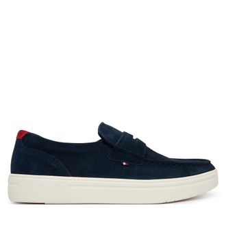Tommy Hilfiger Halbschuhe Tommy Hilfiger Modern Light Hybrid Suede Loafer FM0FM05786 Dunkelblau