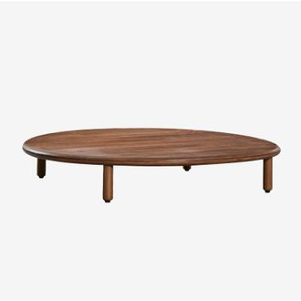 Sklum Sklum - Runder Couchtisch Olivia aus Akazienholz Akazienbraun dunkel Ø100 cm