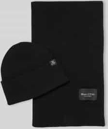 Marc O'Polo Schal mit Label-Patch im 2-teiligen Set