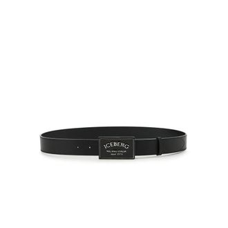 Iceberg Homme, Accessoires, Noir, Taille: 105 CM Smooth Leather Belt