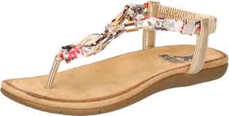 2Go Shoe Company Damen 8018-805 Flache Sandale, rot/Gold, 41 EU