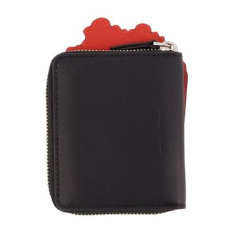 Marc Jacobs Popcorn-Embellished Compact Wallet - Black