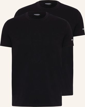 Dsquared2 2er-Pack T-Shirts schwarz
