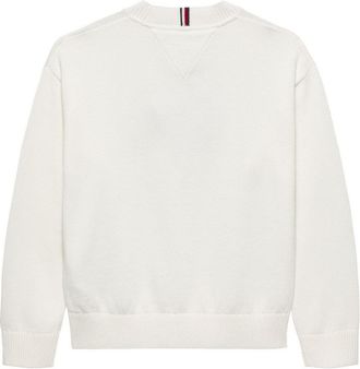 Tommy Hilfiger Strickpullover WAVY FLAG SWEATER LS Kinder bis 16 Jahre, Rundhals