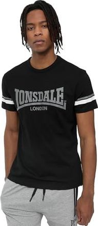 Lonsdale Creich T-Shirt Loisirs, Noir/Blanc/Gris, XXXL Homme