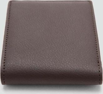 Mango Portefeuille avec effet grain&eacute; marron - Homme - Taille unique - MANGO MAN