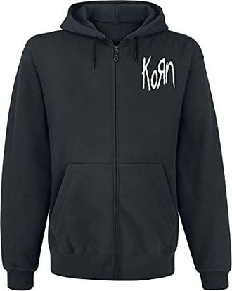 Korn Mirror Cover Homme Sweat-Shirt zippé à Capuche Noir M