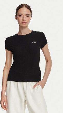 Guess T-Shirt V6YI24 K4787 Schwarz Slim Fit