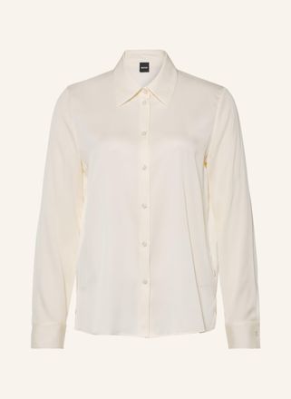 HUGO BOSS Hemdbluse Bonya Mit Seide weiss