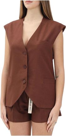 Ga&euml;lle Paris Femme, Vestes, Brun, Taille: 38 FR Gilet