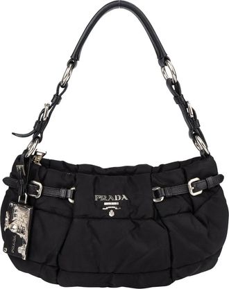 Prada Crossbody Bags - Prada Puffy Nylon Handbag - Gr. unisize - in Schwarz - f&uuml;r Damen