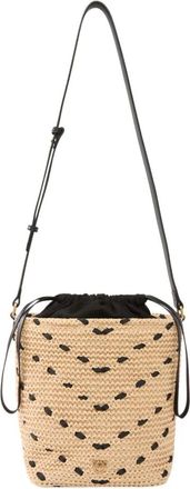 Pinko Pinko, Femme, Sacs, Beige, Taille: ONE Size Bucket Mini Chevron