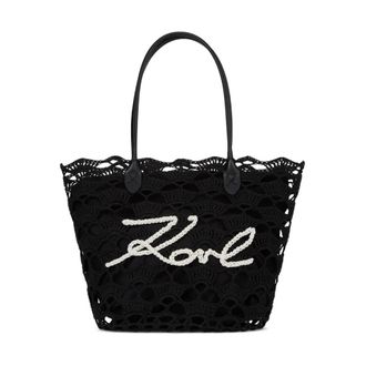Karl Lagerfeld K/Signature Crochet Tote - - Bags - Damen - Schwarzk - ONE SIZE
