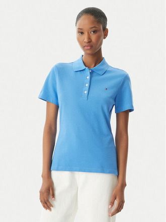 Tommy Hilfiger Poloshirt 1985 WW0WW43225 Blau Slim Fit