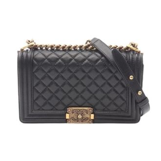 Chanel Pre-owned Boy Leder Schultertasche - - Pre-owned - Damen - Schwarzk - ONE SIZE