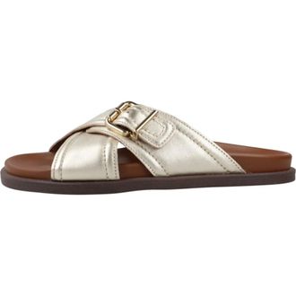 Alpe Femme, Chaussures, Jaune, Taille: 39 EU Sandale &agrave; Boucle Tongs