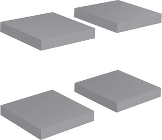 Generic Schwebendes Wandregal, 4 St&uuml;ck, MDF, Hochglanz-Wei&szlig;, Schwebendes Regal, 23/40/50/60/80/90/120 cm, Wandregal f&uuml;r Wohnzimmer/Arbeitszimmer/Bad/K&uuml;che (23