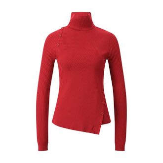 Courr&egrave;ges Pullover mit Stehkragen