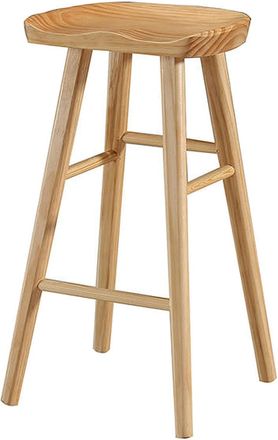 Generic Industrielle Barhocker in Tresenh&ouml;he mit Holzsitz und Fu&szlig;st&uuml;tze, 66/76 cm hoch, f&uuml;r K&uuml;chentheke, Hausbar, Esszimmer