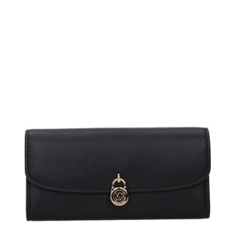 Michael Kors Hamilton Femmes Portefeuille Cuir Noir