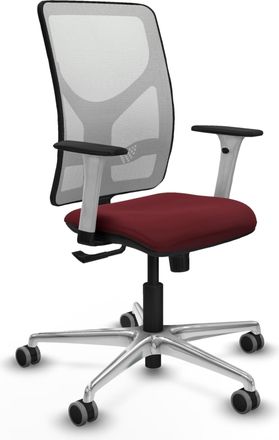 Piqueras y Crespo Stuhl aus PC, neigbar, mit wei&szlig;en und schwarzen Armlehnen, h&ouml;henverstellbare Lendenwirbelst&uuml;tze, ausgestattet mit 3 Positionen und Schneideschaum, Wei