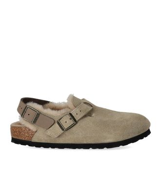 Birkenstock CLOG TOKIO SHEARLING TAUPE BIRKENSTOCK