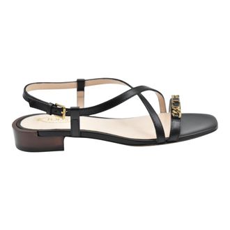 Tod's Sandalo Cuoio T Chain - Femme - Chaussures - Noir - Taille: 37 EU