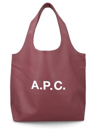 A.P.C. Womens Ninon Tote Bag Bordeaux Polyurethane Handbags Hand
