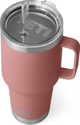 Yeti Rambler Trinkbecher Mit Trinkhalmdeckel, Sandstone Pink, 35 oz (1 l)